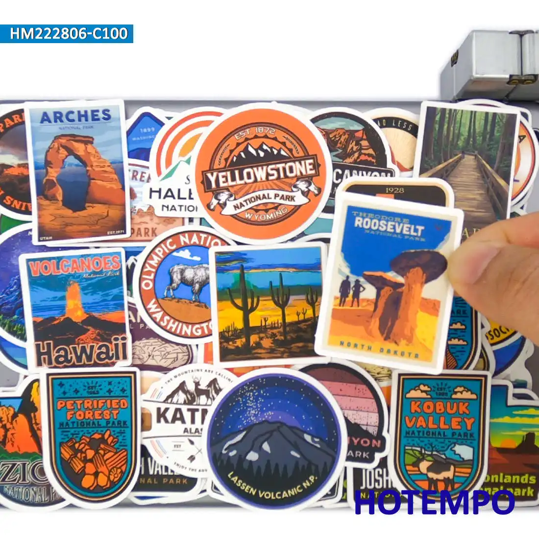 50-100Pieces-US-National-Park-Retro-Attractions-Posters-Travel-Stickers ...
