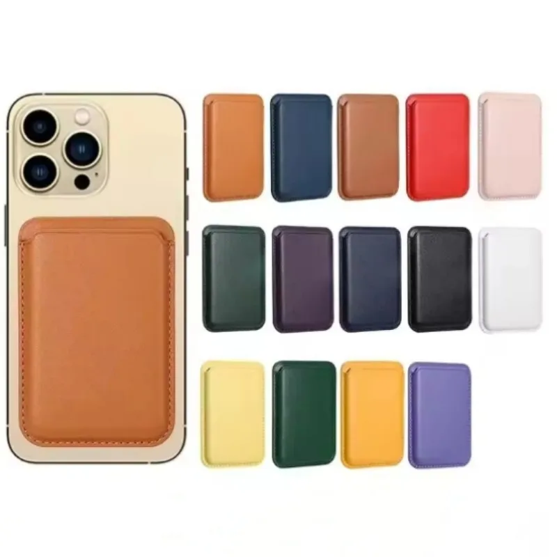 Strong Magnetic Card Holder Leather Wallet For Magsafe iPhone 16 15 14 ...