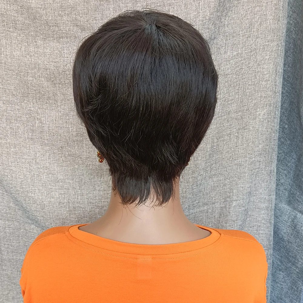Pixie Cut Back View Black