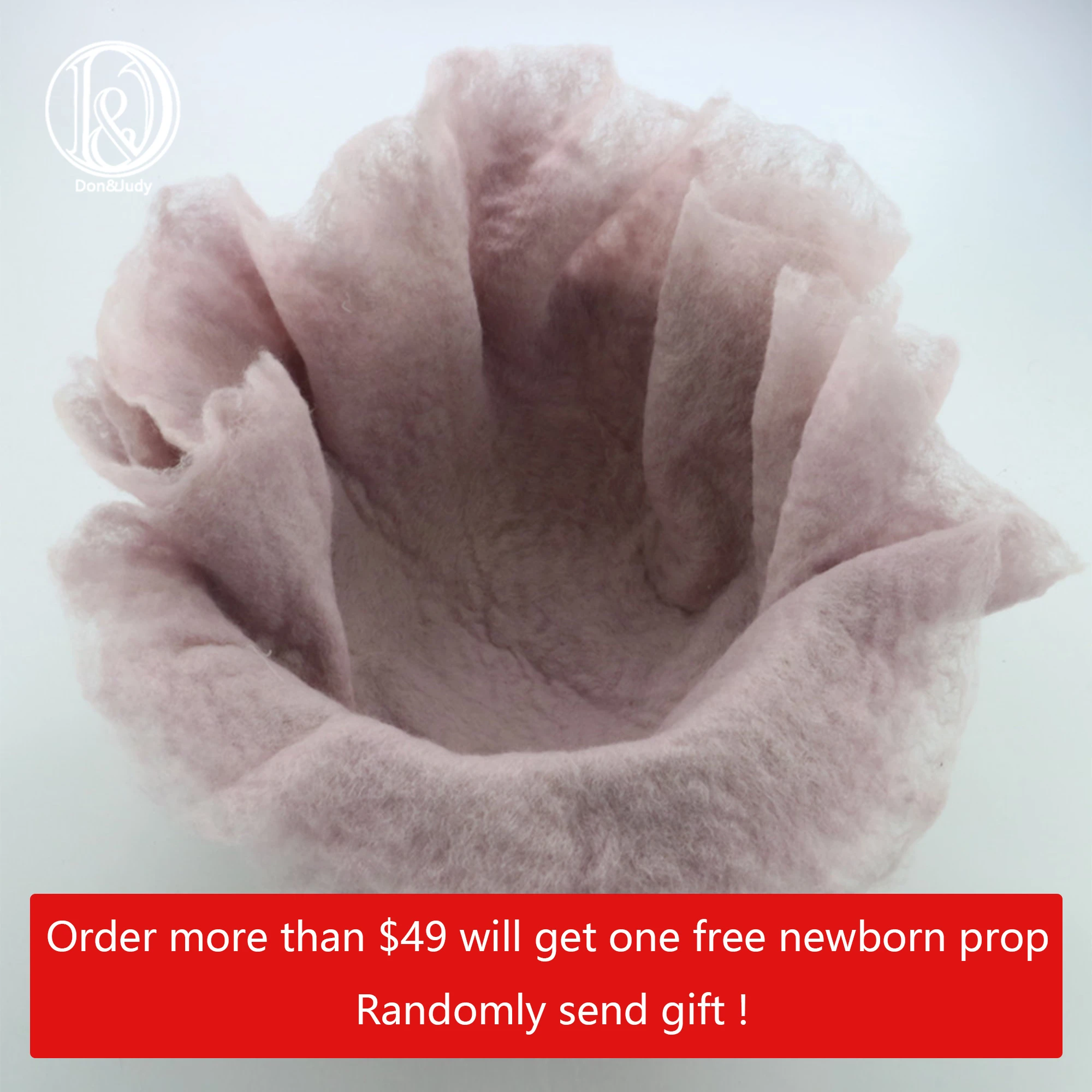 D&J New Handcraft 100% Wool Felted Round Blanket Baby Photo Shoot ...