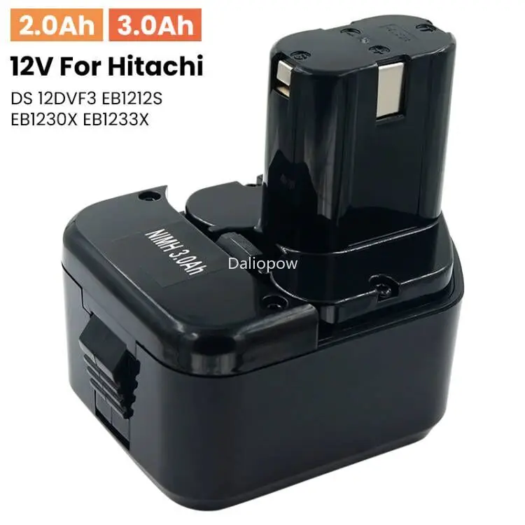 3.0Ah/2.0Ah 12V Rechargeable Power tool Battery for Hitachi EB1220BL ...