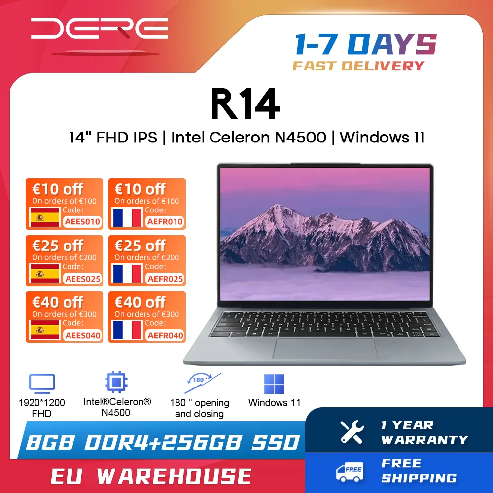 DERE-port-til-R14-de-14-pulgadas-FHD-x-1920-2023-WiFi-Dual-12GB-DDR4 ...