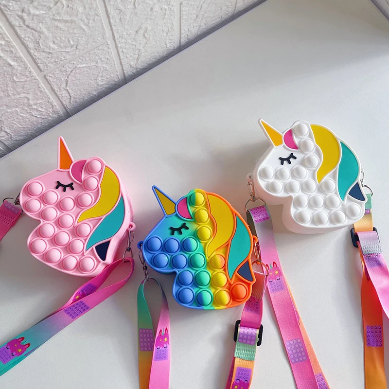 Silicone Coin Purse for Kids Bubbles Loot Bag Toys Squeeze Figit Popits ...