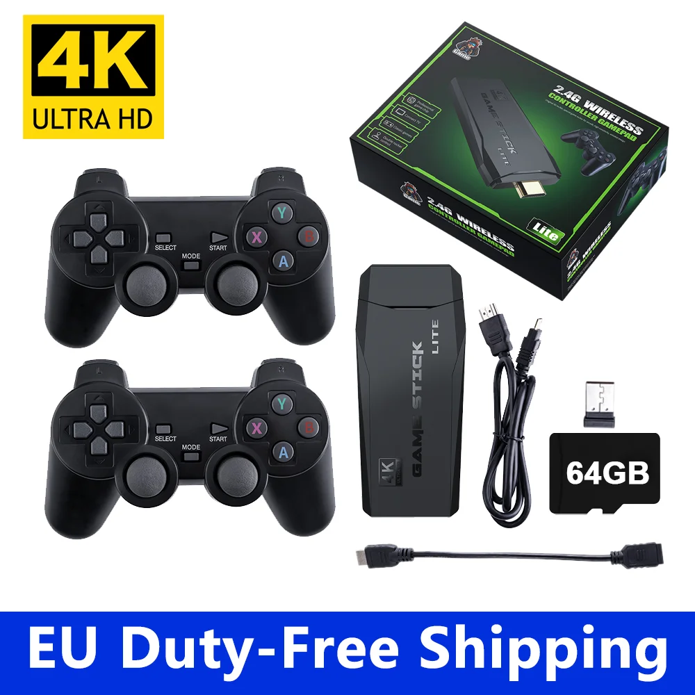 4K-HD-Video-Game-Console-2-4G-Double-Wireless-Controller-For-PS1-FC-GBA ...