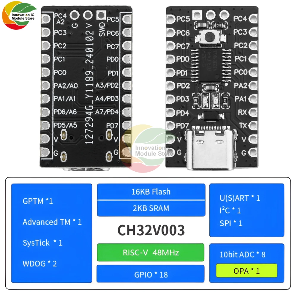 CH32V003F4P6-Core-Board-Development-Board-CH32V003-Microcontroller ...