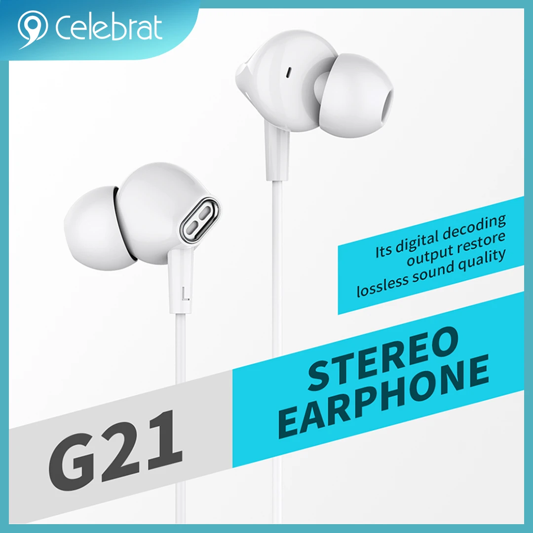 3.5mm L-shaped Wired Headphones Stereo HiFi Earphones Wire Control In ...