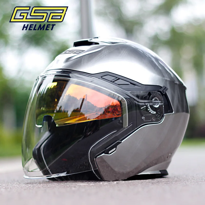 GSB-motorcycle-helmet-male-half-helmet-double-lens-female-personality-motorcycle-riding-helmet ...