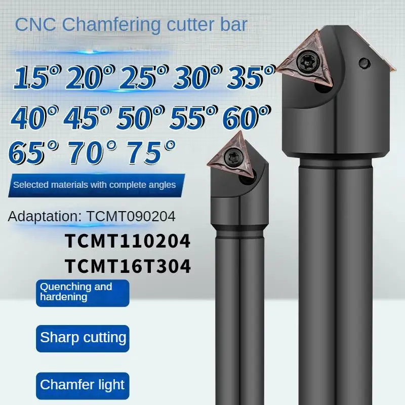 CNC-chamfering-cutter-bar-15-20-25-30-35-40-degrees-install-TCMT090204 ...