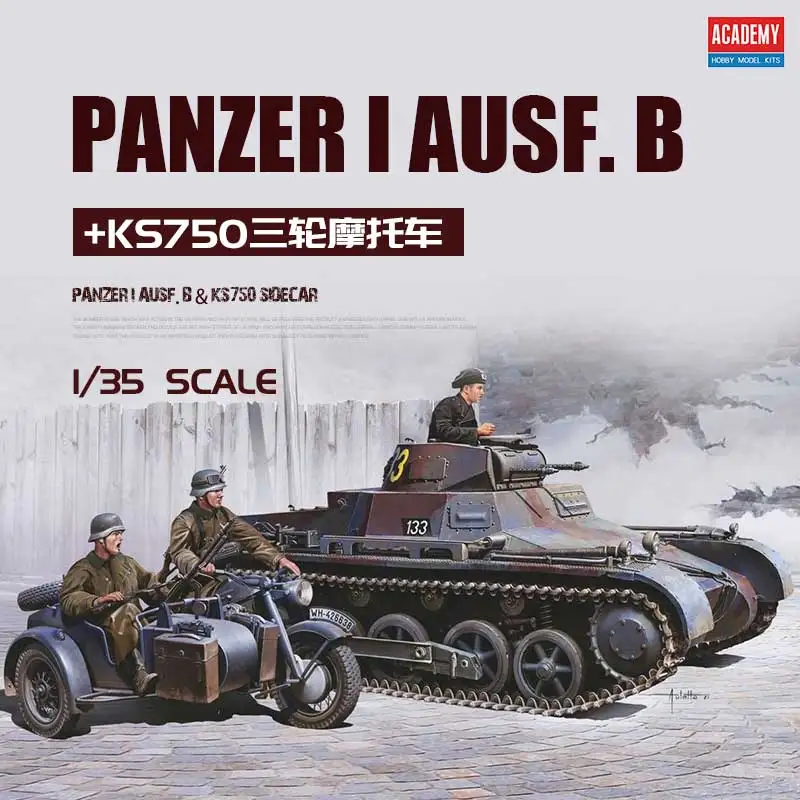 Academy-Assembled-Model-Kit-13556-Panzer-I-Ausf-B-with-Zundapp-KS750 ...