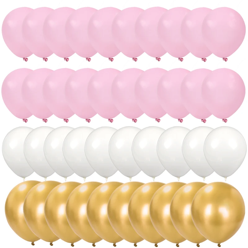 40Pcs-Gold-White-Pink-Balloon-Latex-Retro-Green-Wedding-Birthday-Party ...