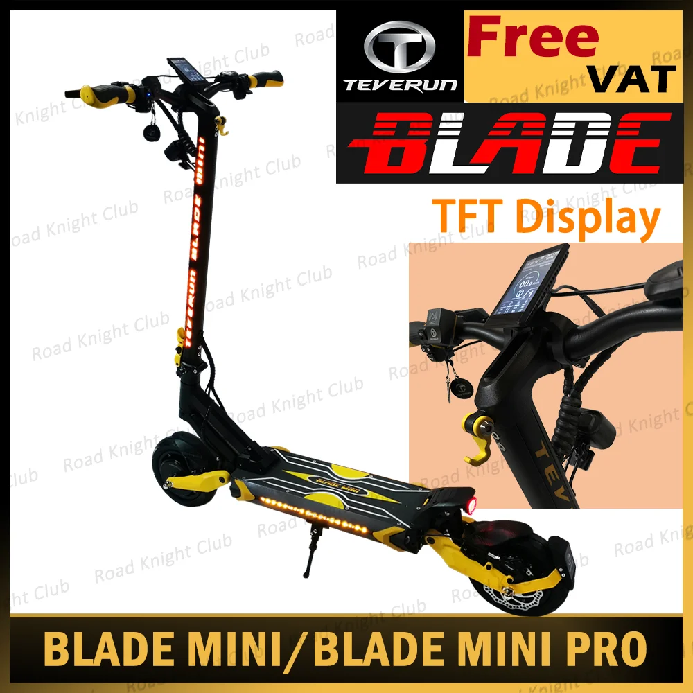 Blade Teverun Mini Pro TFT Display 48V 18.2Ah Dual Motor 500W*2 TFT ...