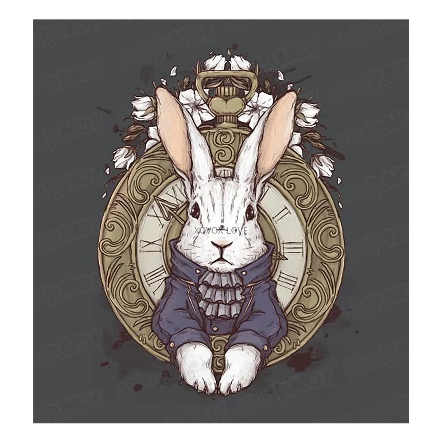 New-Clock-Steampunk-Bunny-Cutting-Dies-Happy-Easter-Metal-Embossing ...