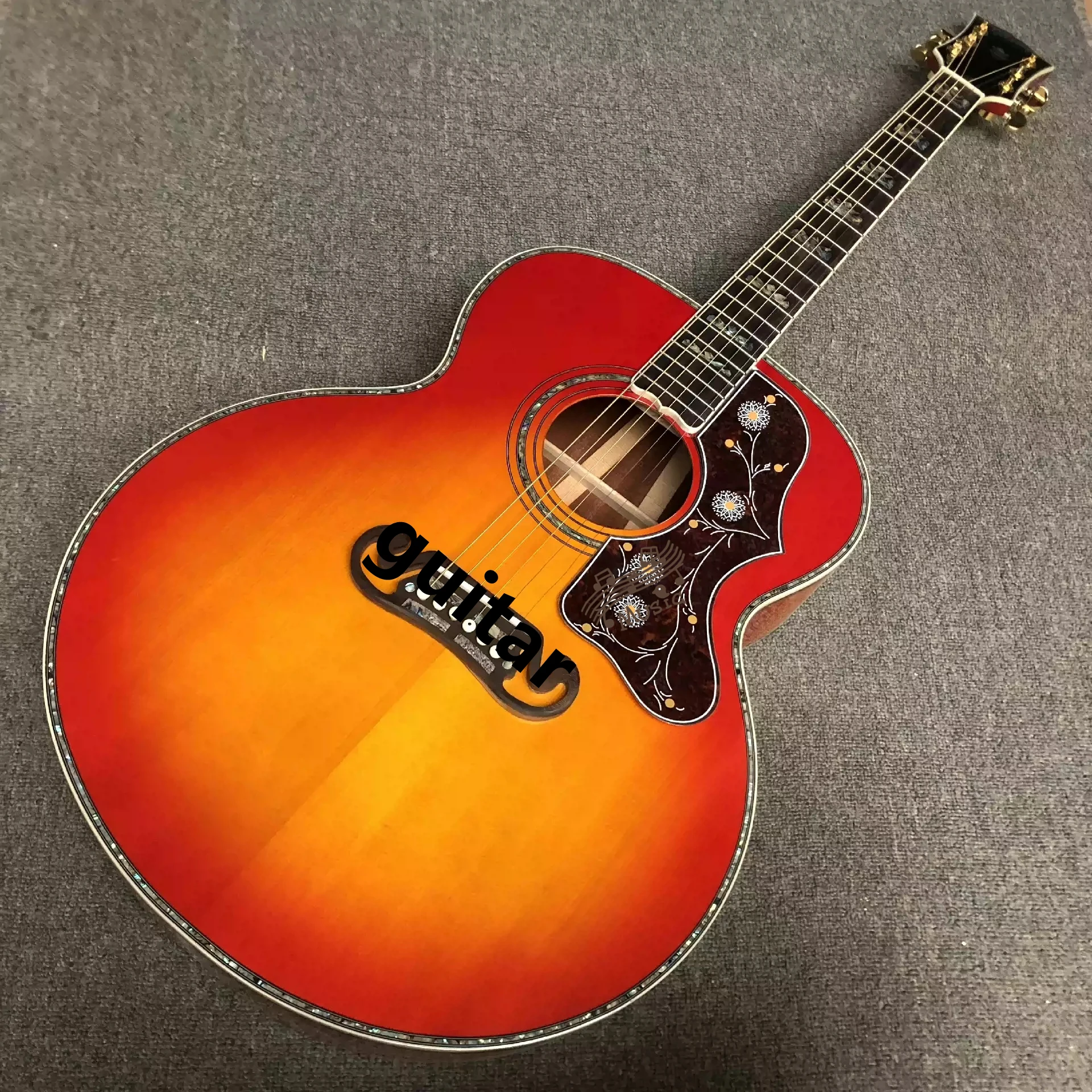 43-J200-series-cherry-red-lacquer-solid-wood-section-refers-to-playing ...