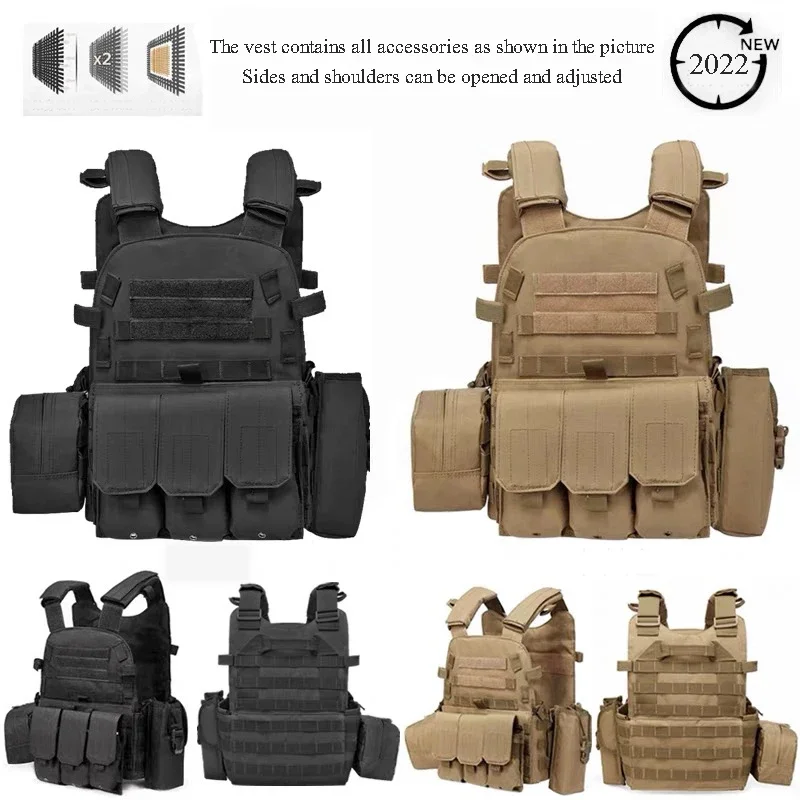 Adjustable-Camouflage-6094-Tactical-Military-Molle-Vest-Airsoft-Army-Body-Armor-Outdoor-Hunting ...