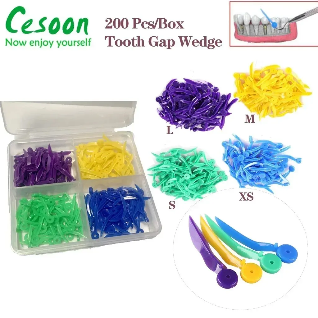 200Pcs-Box-Disposable-Dental-Wedges-Tooth-Gap-Wedge-with-End-Circular ...