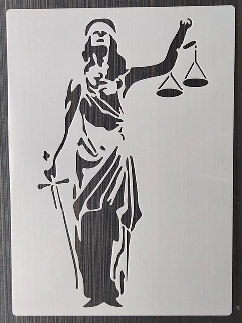 Lady Justice Art Stencil