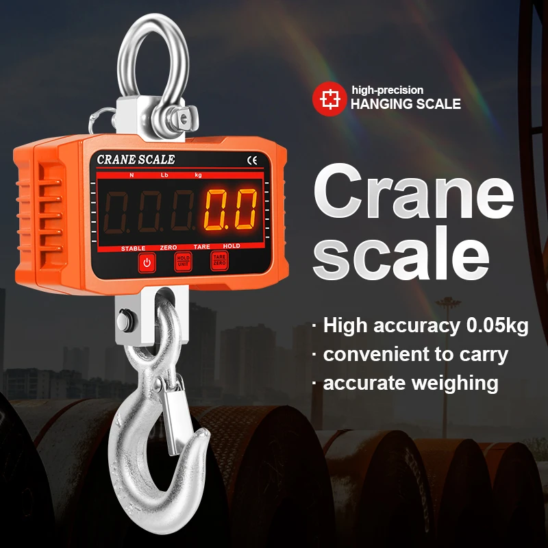 1500kg/500kg Digital Crane Scales 1T Hanging Scale Remote Control Heavy ...
