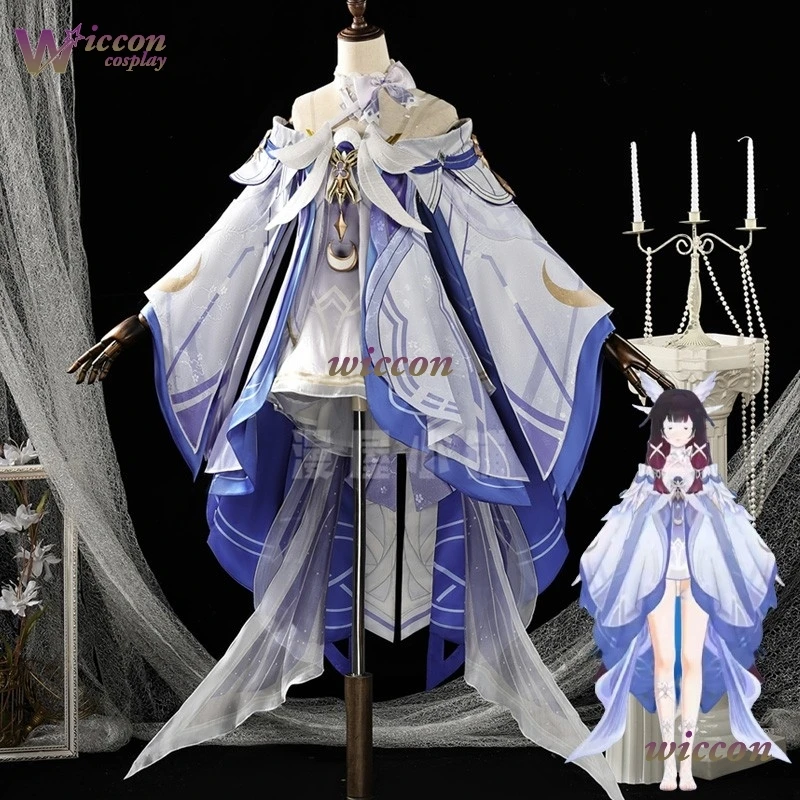 Mag/ Columbina Genshin Impact Cosplay Damselette Moon Maiden Outfit Cos ...