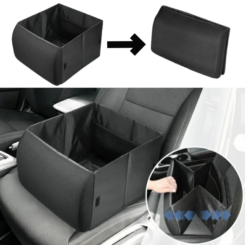 2-in-1 Car Lumbar Cushion and Storage Box, Portable Folding Storage Box ...