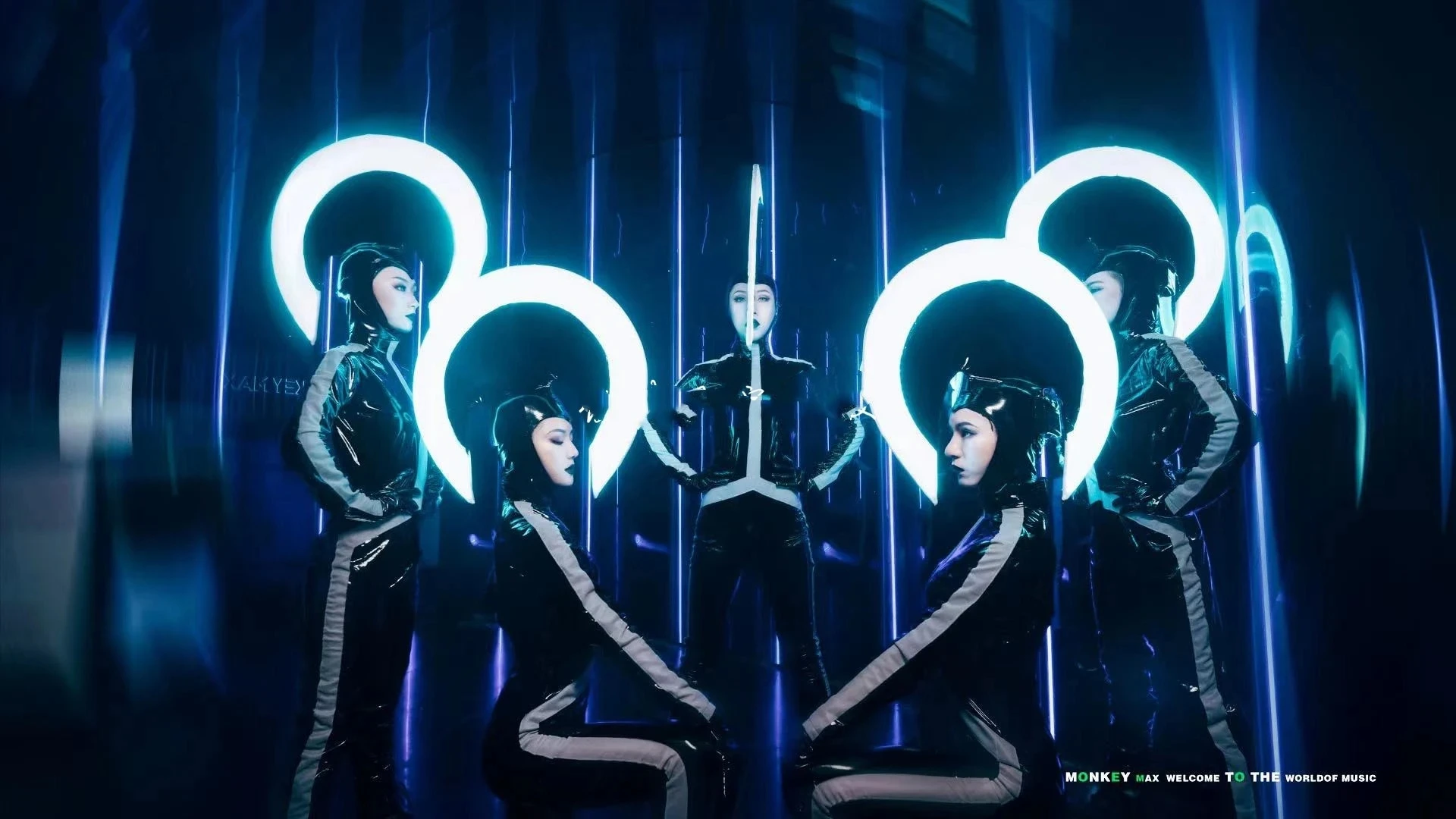 Sexy-gogo-Costume-color-LED-remote-control-gradient-luminous-headdress ...