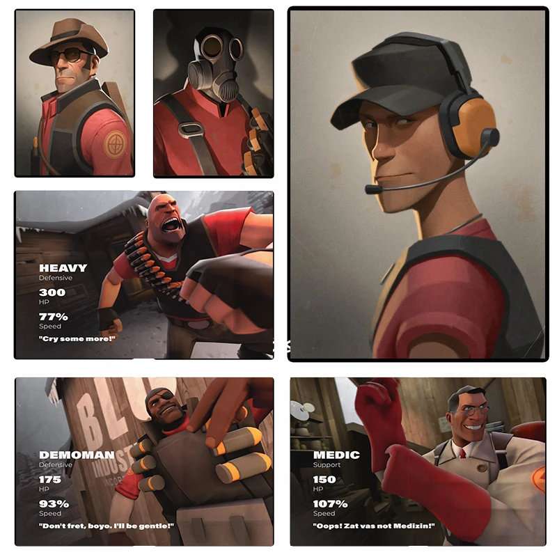 Classic-Team-Fortress-2-Pyro-Face-Video-Game-Canvas-Painting-Posters ...
