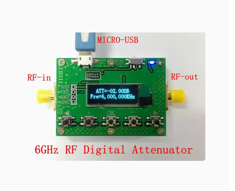 6G-RF-Digital-Programmable-Attenuator-30DB-Step-0-25-RF-Module-LF-6GHz ...