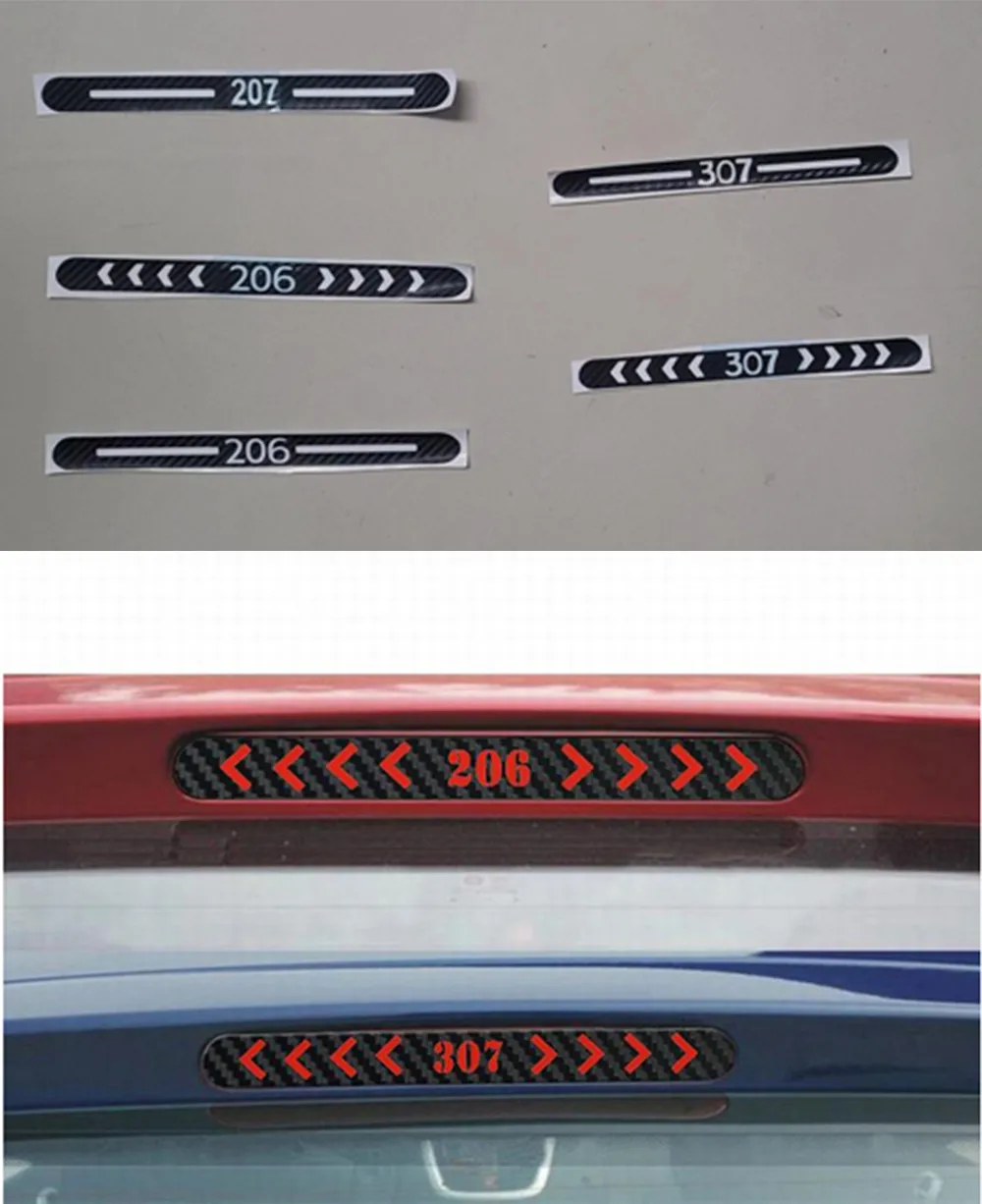 1PC-Carbon-Fiber-Car-Stickers-Of-High-Mounted-Stop-Lamp-High-Brake ...