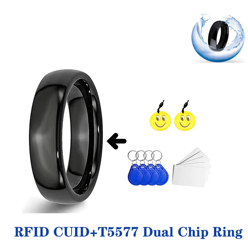 RFID-Smart-Dual-Chip-NFC-Ring-ID-IC-etiqueta-impermeable-CUID-T5577 ...