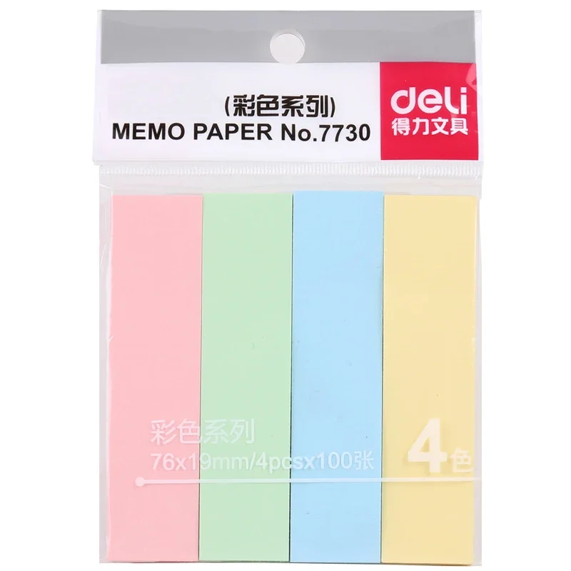 Colorful Memo Paper with Index Highlights, Memo Pad, 4 Colors, 76x19mm ...