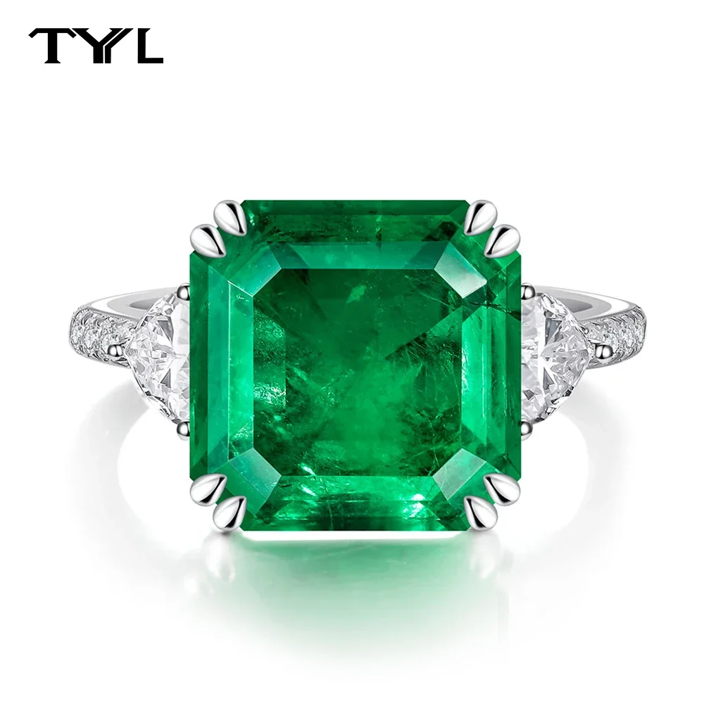 TYYL-Asscher-corte-12-12mm-anillo-cuadrado-de-diamante-de-alto-carbono ...