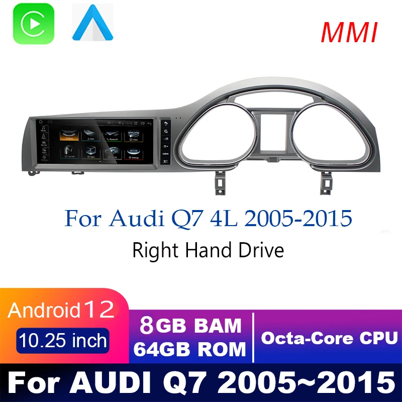 Android12 8G+128G RHD MMI 2G 3G For Audi Q7 4L 2005 2015 Car Multimedia ...