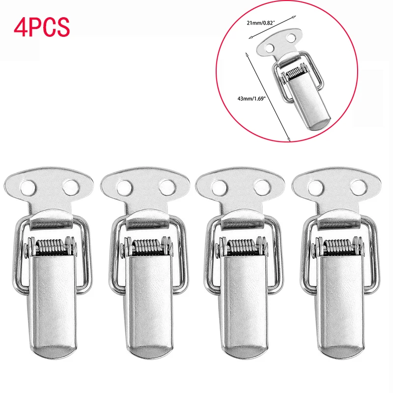 4pcs-lot-Mini-Stainless-Steel-Cabinet-Boxes-Spring-Loaded-Latch-Catch ...