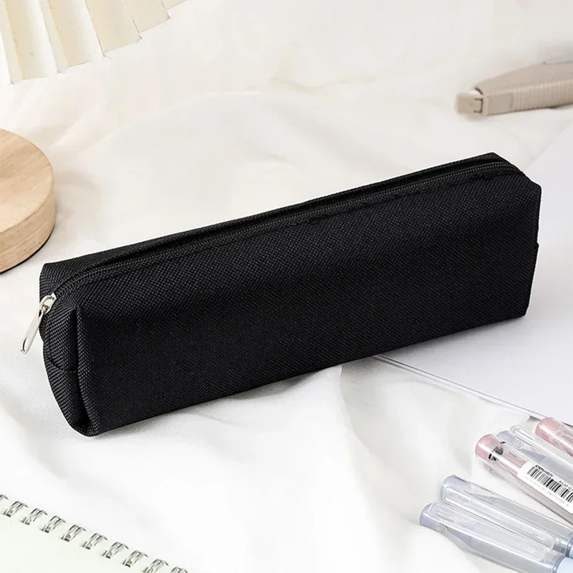 Pencil-Case-Black-School-Supplies-Pencil-Cases-Trousse-Solid-Color ...