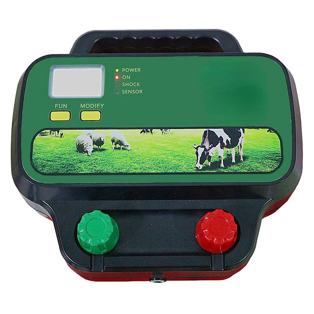 5J-40KM-Solar-Electric-Fence-Energiser-Charger-Controller-for-Cattle ...