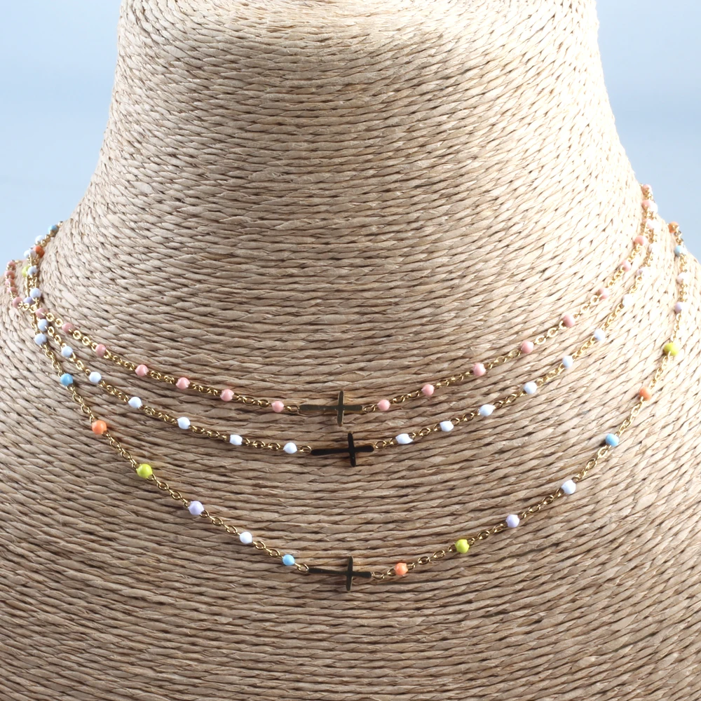 ZMZY – collier ras du cou en acier inoxydable pour femme, mignon ...