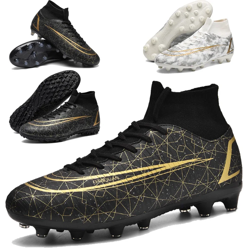 Zapatos de fútbol para exteriores para hombre, botas de fútbol negras ...