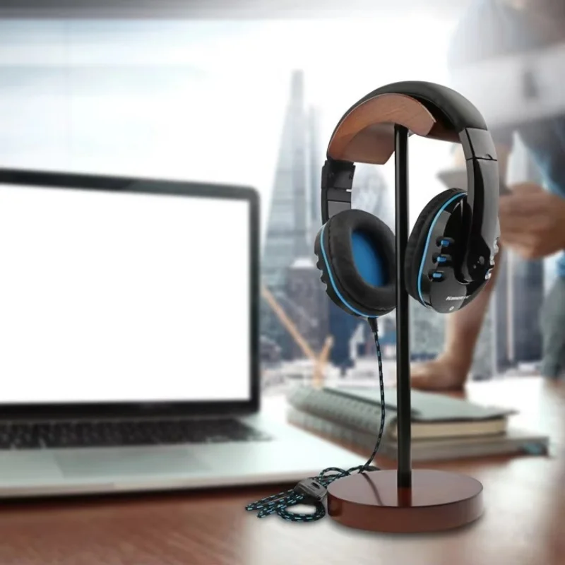 Wooden-Universal-Headphone-Stand-Earphone-Holder-Headset-Bracket-for ...