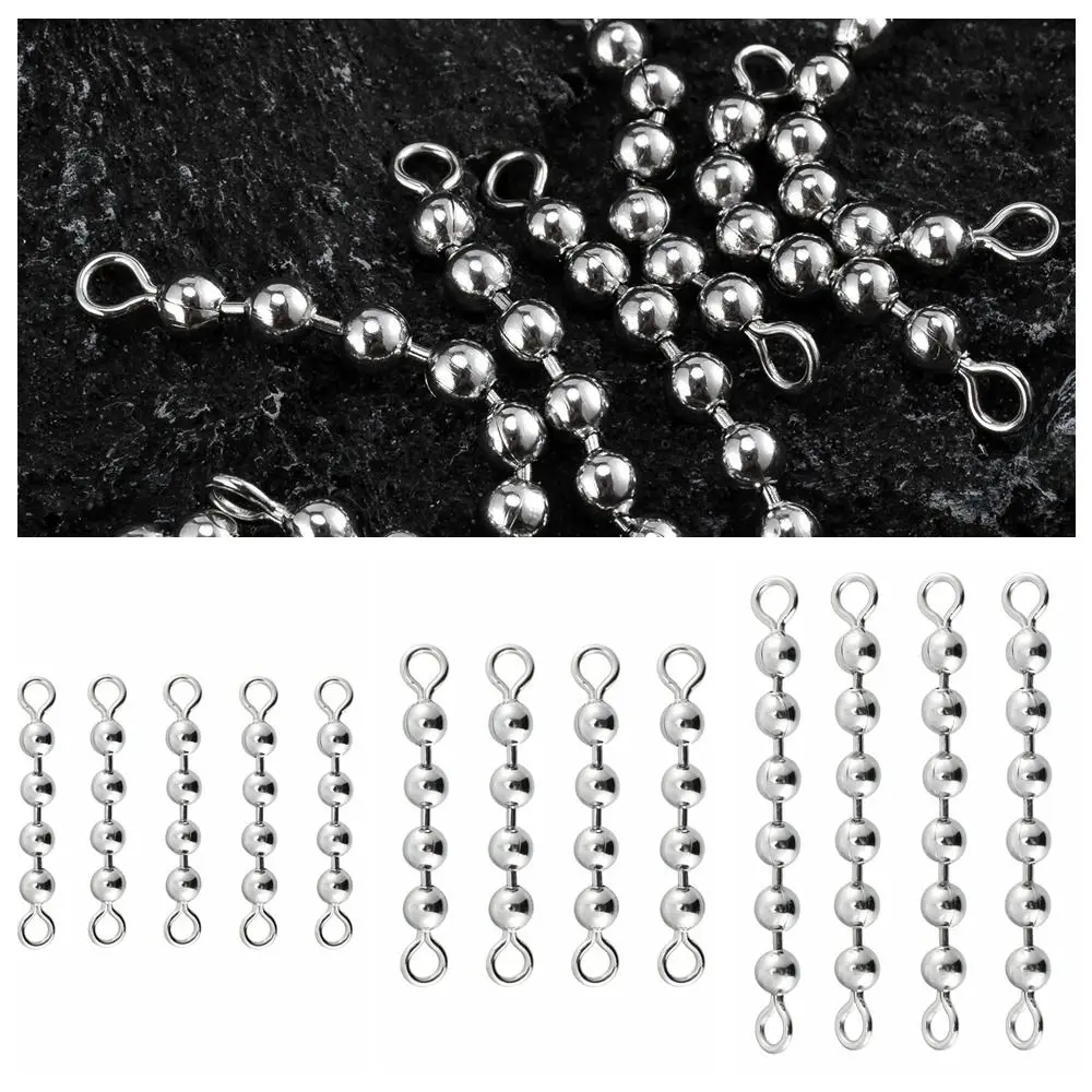5pcs Bead Fishing Bead Chain Swivel Stainless Steel Not Easily Detached ...