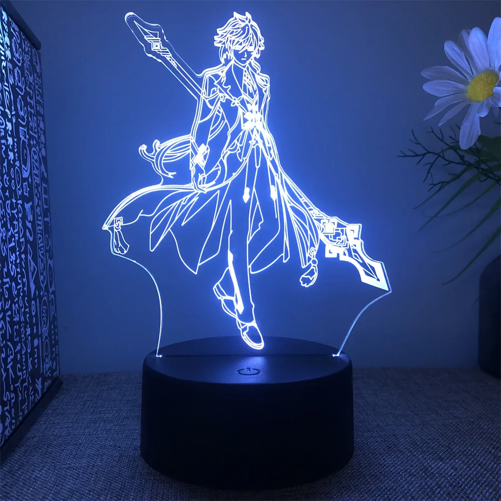 Genshin-Impact-3D-Night-Light-Zhongli-Raiden-Shogun-Xiao-Klee-Anime ...