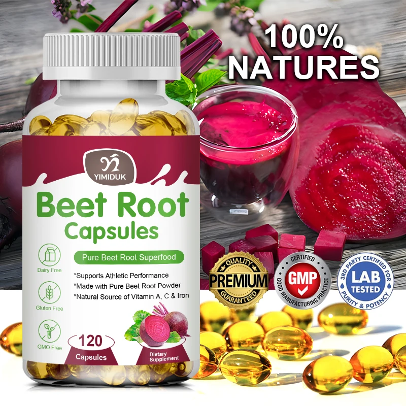Beet-Root-Capsules-Beetroot-Powder-Supports-Blood-Pressure-Athletic ...