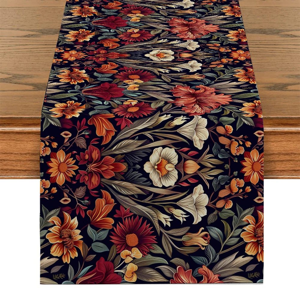 Lily-Tulip-Leaf-Table-Runner-Kitchen-Dining-Table-Decoration-for-Indoor ...