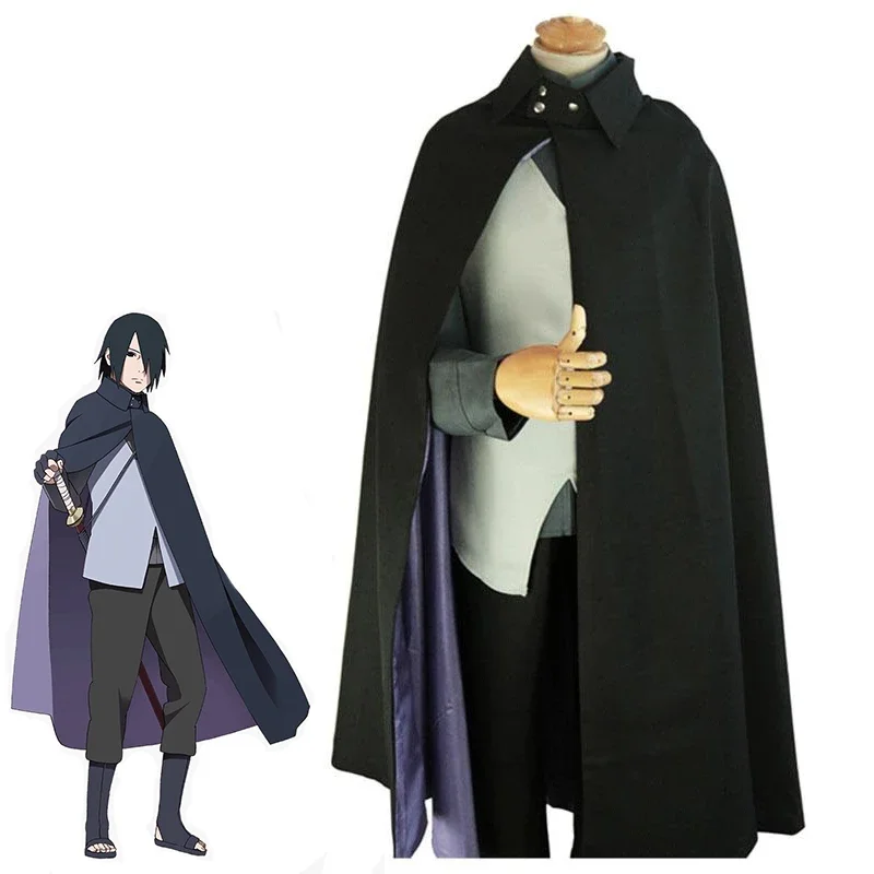 Uchiha-Sasuke-Cosplay-Anime-Halloween-Costume-Shirt-Vest-Cape-Pants ...