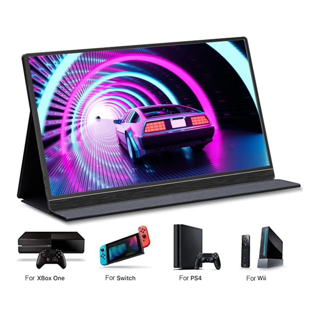 Ecrã IPS com altifalantes duplos, Monitor externo, Dual USB, Tipo C ...