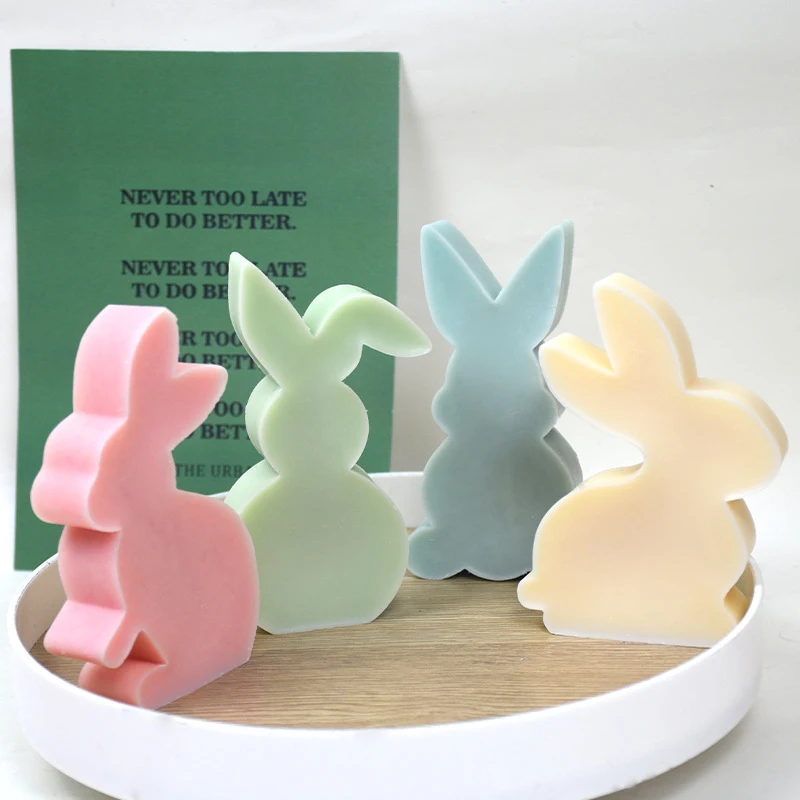 Lindo molde de silicona de conejo Diy hecho a mano regalo de Pascua ...