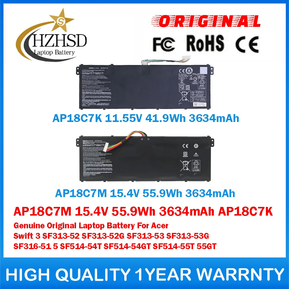 AP18C7M 15.4V 55.9Wh AP18C7K 11.55V 41.9Wh Batería original genuina ...