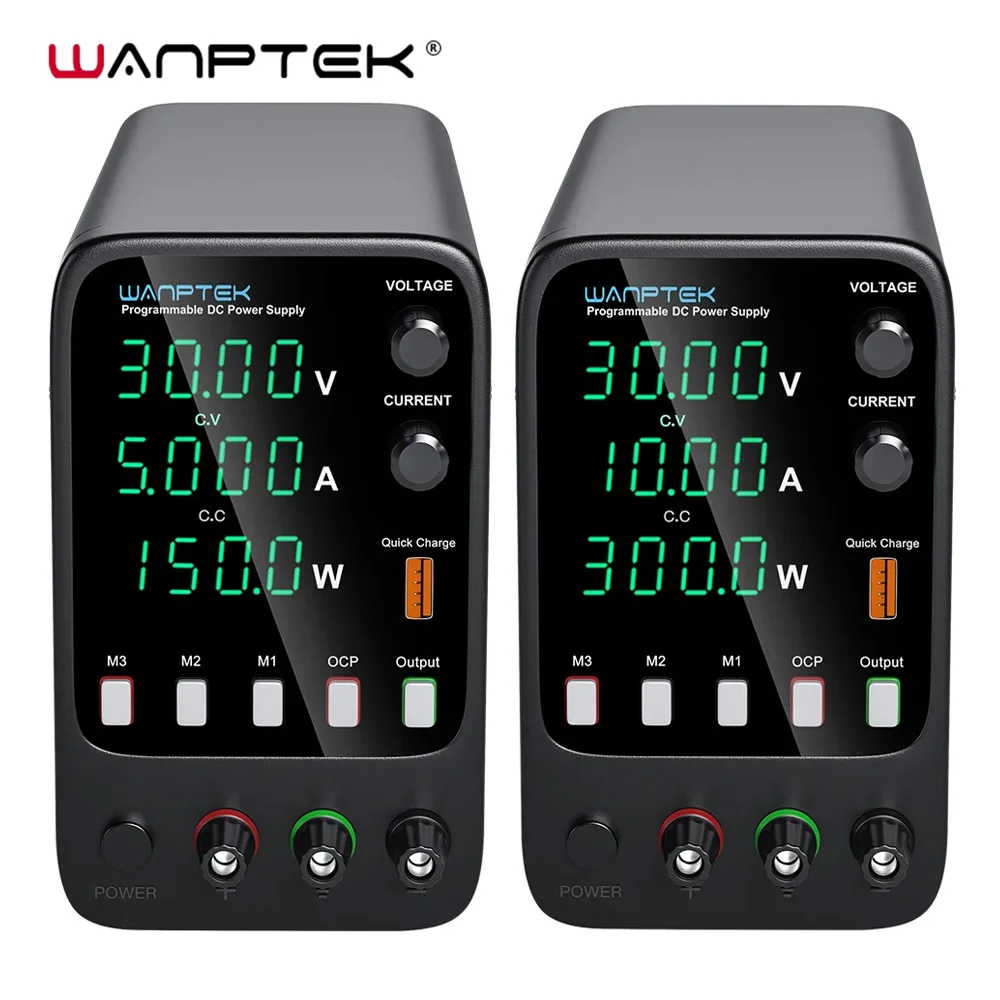 Wanptek DC Power Supply 30V 10A Adjustable Lab Power Source Switching Stabilized Power Supply ...