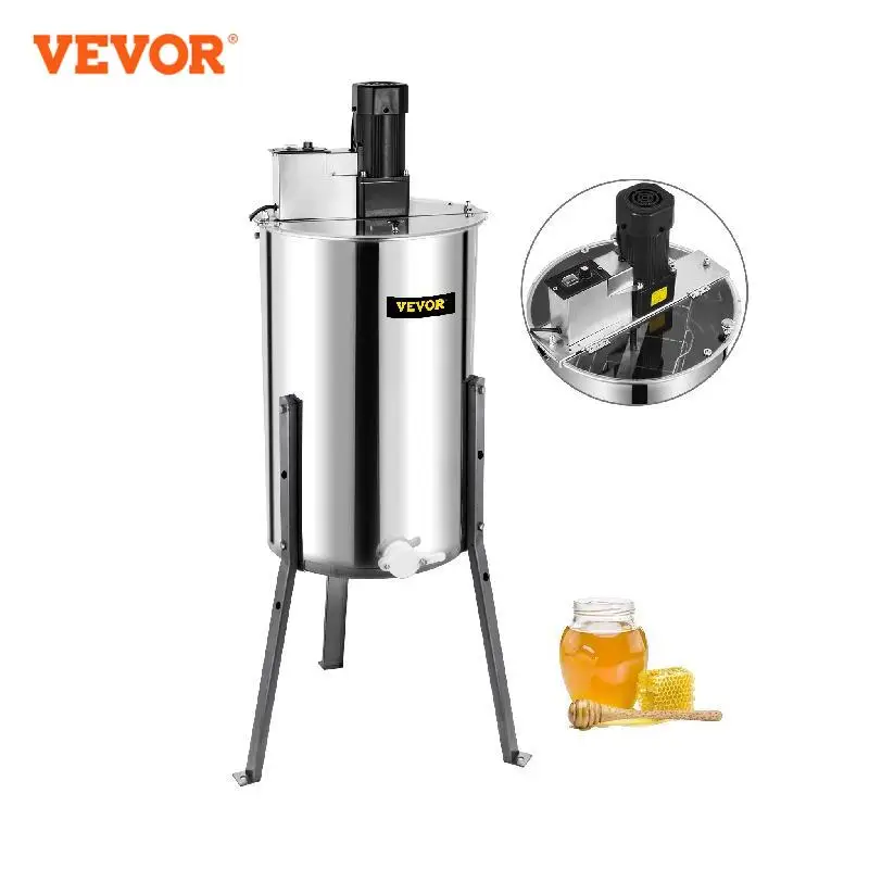 VEVOR Honey Extractor 2 3 4 Frame Manual Electric Stainless Steel ...
