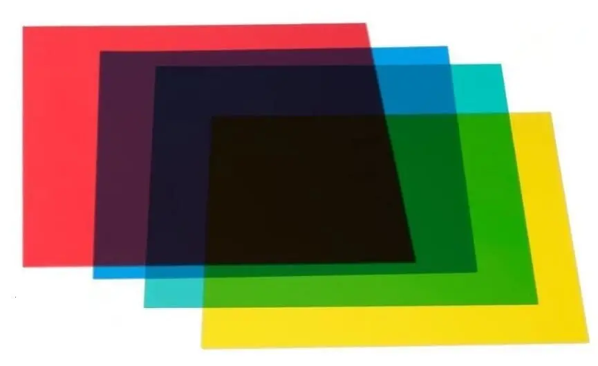10Pcs Size A4 Assorted Color Acetate Sheet Transparent Blue Red Yellow ...