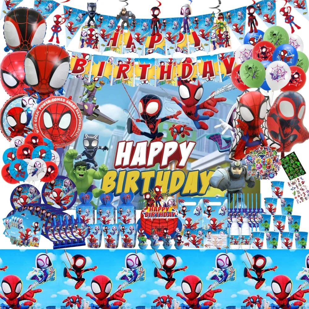 Spidey-y-sus-amigos-incre-bles-decoraciones-de-cumplea-os-vajilla ...