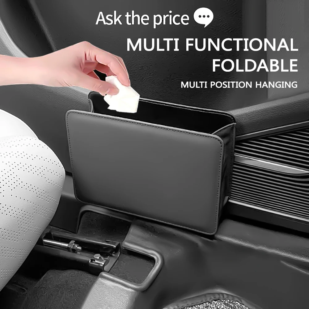 Portable-Car-Trash-Can-Hanging-Mini-Vehicle-Garbage-Organization-With ...